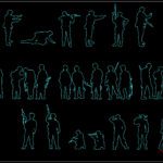 79.Free Download of People Silhouettes Soldiers Autocad Drawing DWG ...