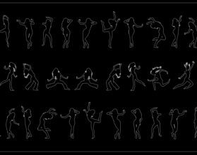 80.Free Download Of People Silhouettes Horse Polo Autocad Drawing DWG