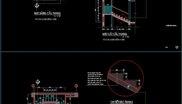 82.Detailed drawings of stairs in autocad file - Free Cad Blocks ...