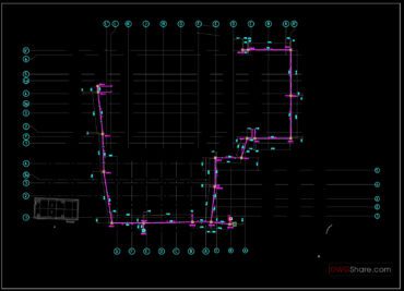 86.Free Download of Residential Sewage Pit Layout Plan Autocad Drawing DWG