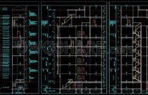 271. CAD drawings of the floor plan, elevation, and cross-sections of ...