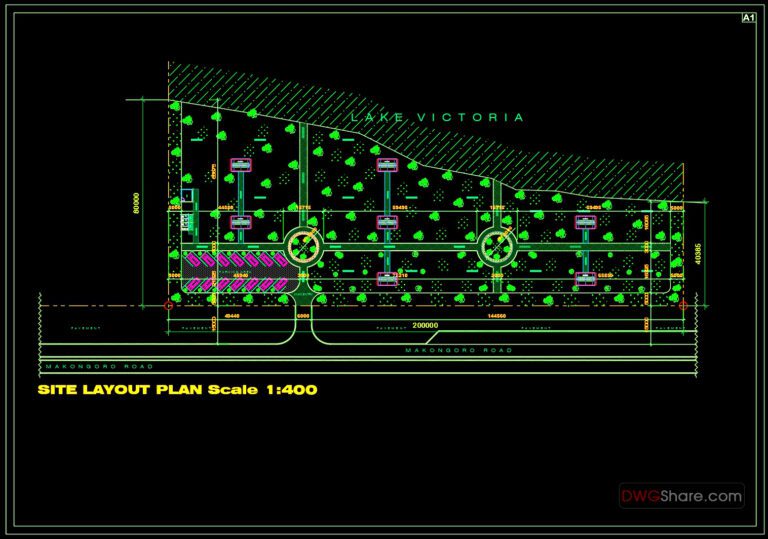 96.Autocad Drawing Of Park Design Plan For Download
