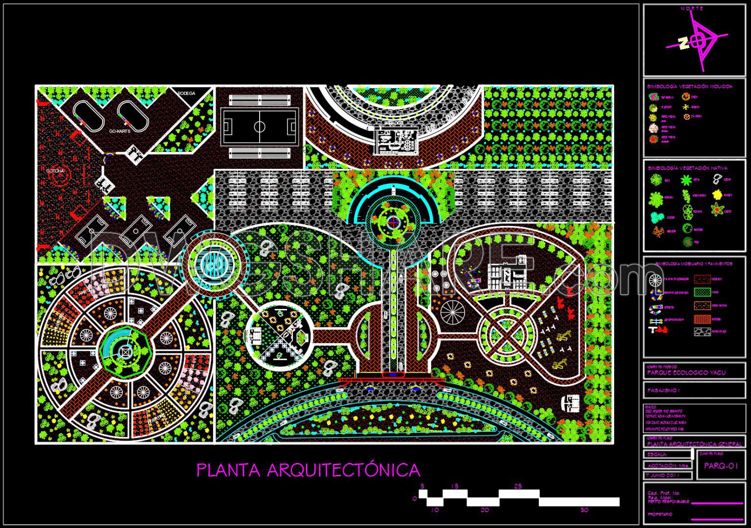 98.Autocad Drawing Of Ecotourism Park Design Layout Plan For Download