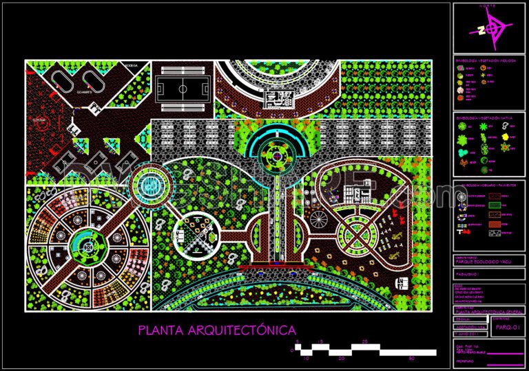 98.Autocad Drawing Of Ecotourism Park Design Layout Plan For Download
