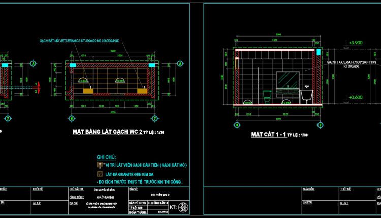 98.WC Layout Plan and elevations details AutoCAD drawing download ...