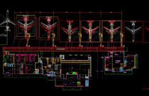 Train Station Plan and Section Free Drawing