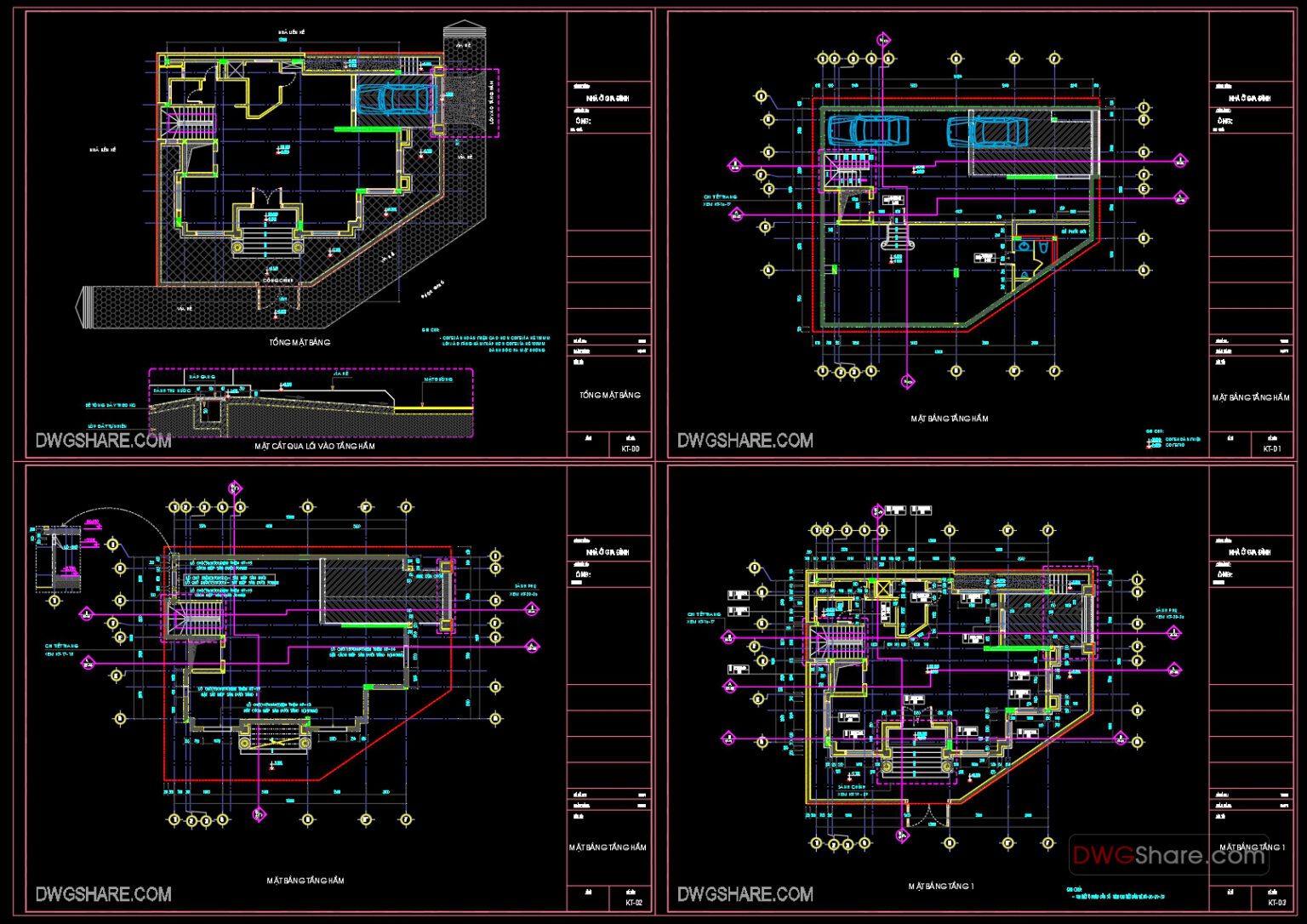 Autocad Drawing Of 5-Story Classic Villa 9.6mx13.9m For Download