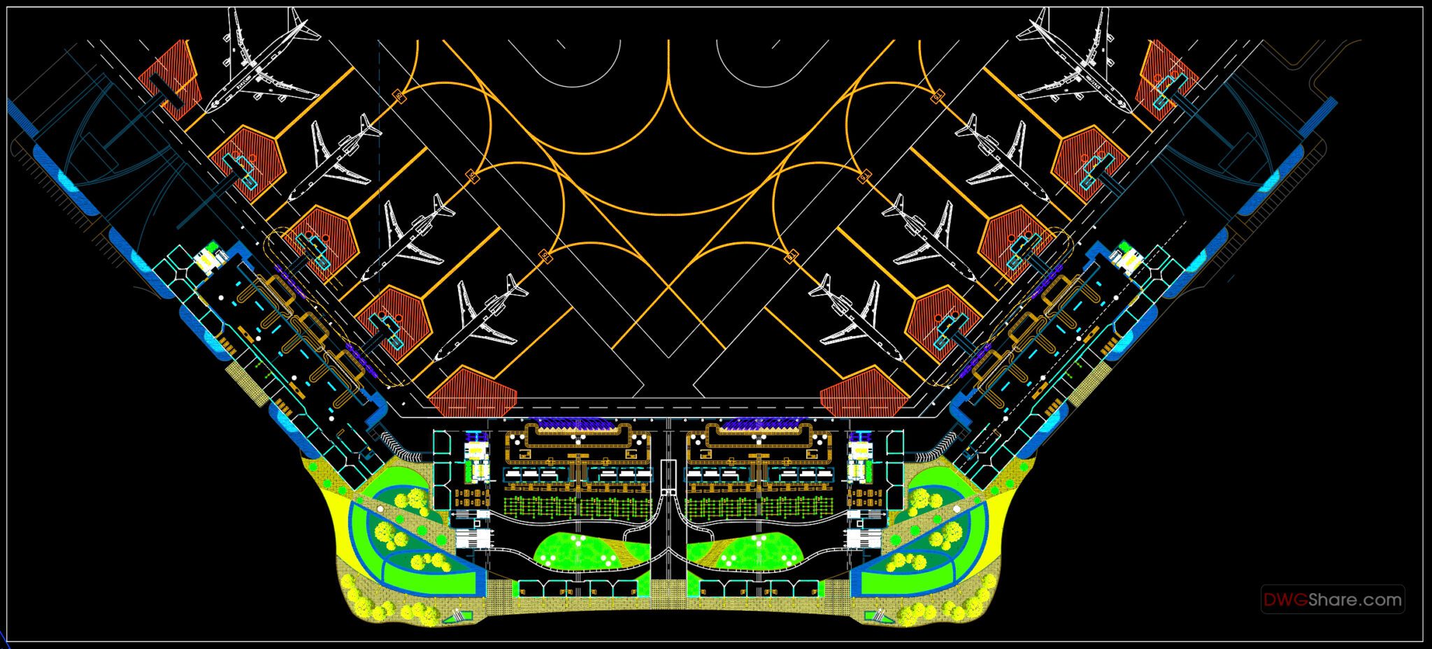 Autocad Drawing Of Cucuta Airport Details For Download