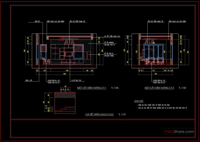 Detailed Drawings Of Living room In Autocad File