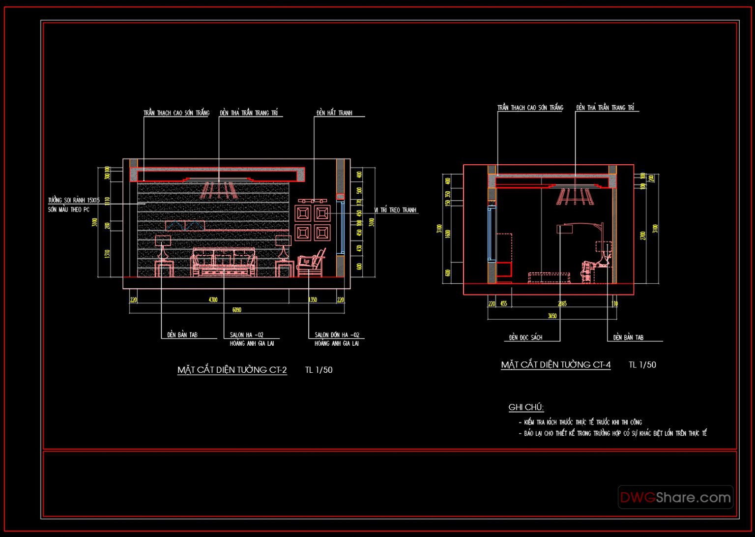 Detailed Drawings Of Living room In Autocad File