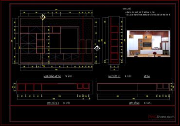 Detailed Drawings Of Living room In Autocad File