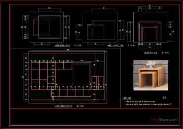 Detailed Drawings Of Living room In Autocad File