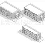 Drawing Of 3-Story Office Building For Free Download - Free Cad Blocks ...