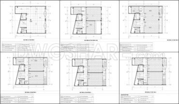 Drawing Of 7-Story House A Complete Project 8.9m x 10.1m For Download
