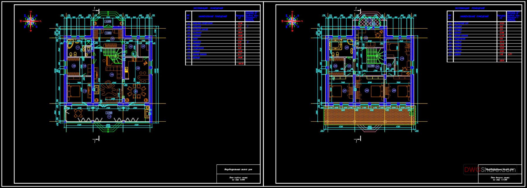 Free Download of Small Family House Autocad Drawing DWG
