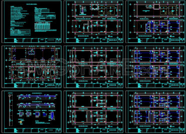 Structural drawing of 9-Story House a Complete Project For Download