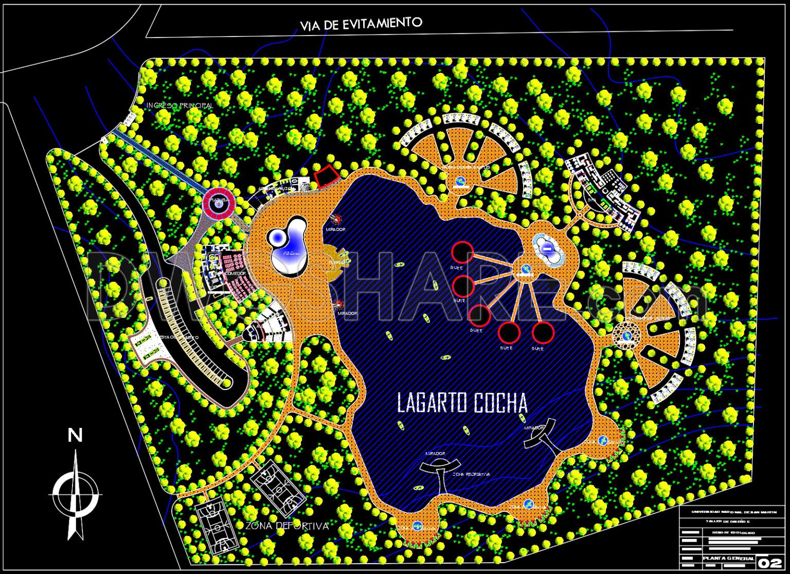 100.Autocad Drawing Of Ecological Resort Design For Download