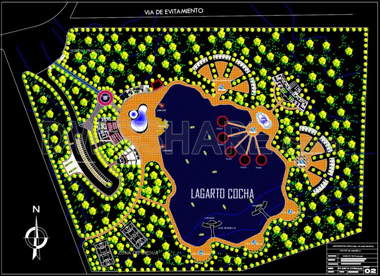 100.Autocad Drawing Of Ecological Resort Design For Download
