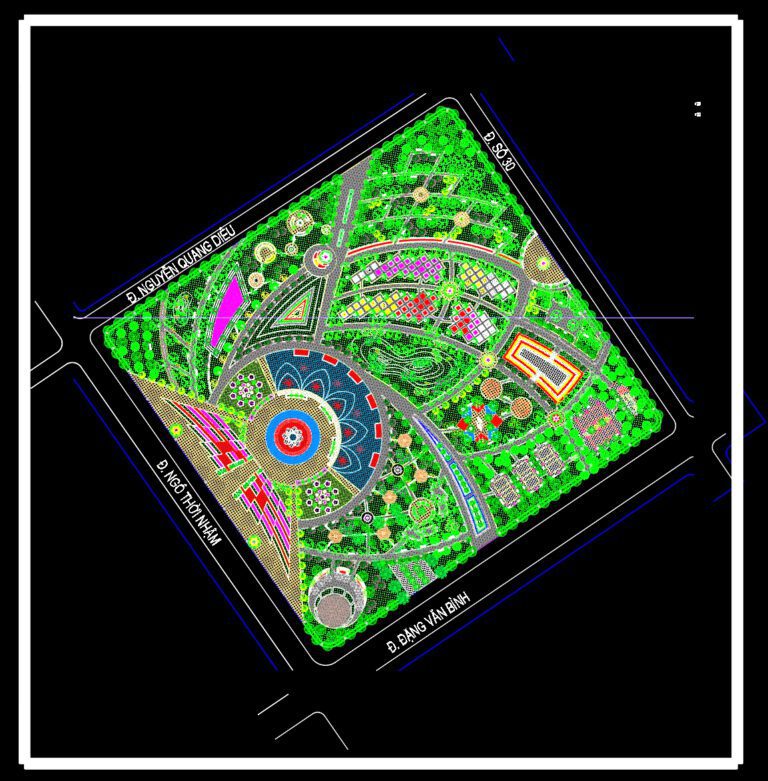 101.Autocad Drawing Of Urban Garden Plan Design Layout Plan For Download