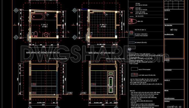 107.WC Layout Plan and elevations details AutoCAD drawing download ...