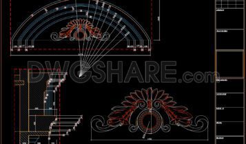 78.Flag Pole Elevation and Sections Details Autocad file