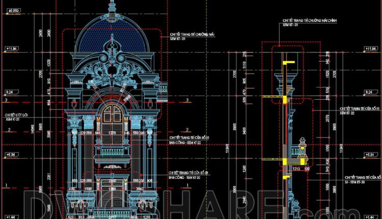 128.Classical Architectural details Blocks free download - Free Cad ...