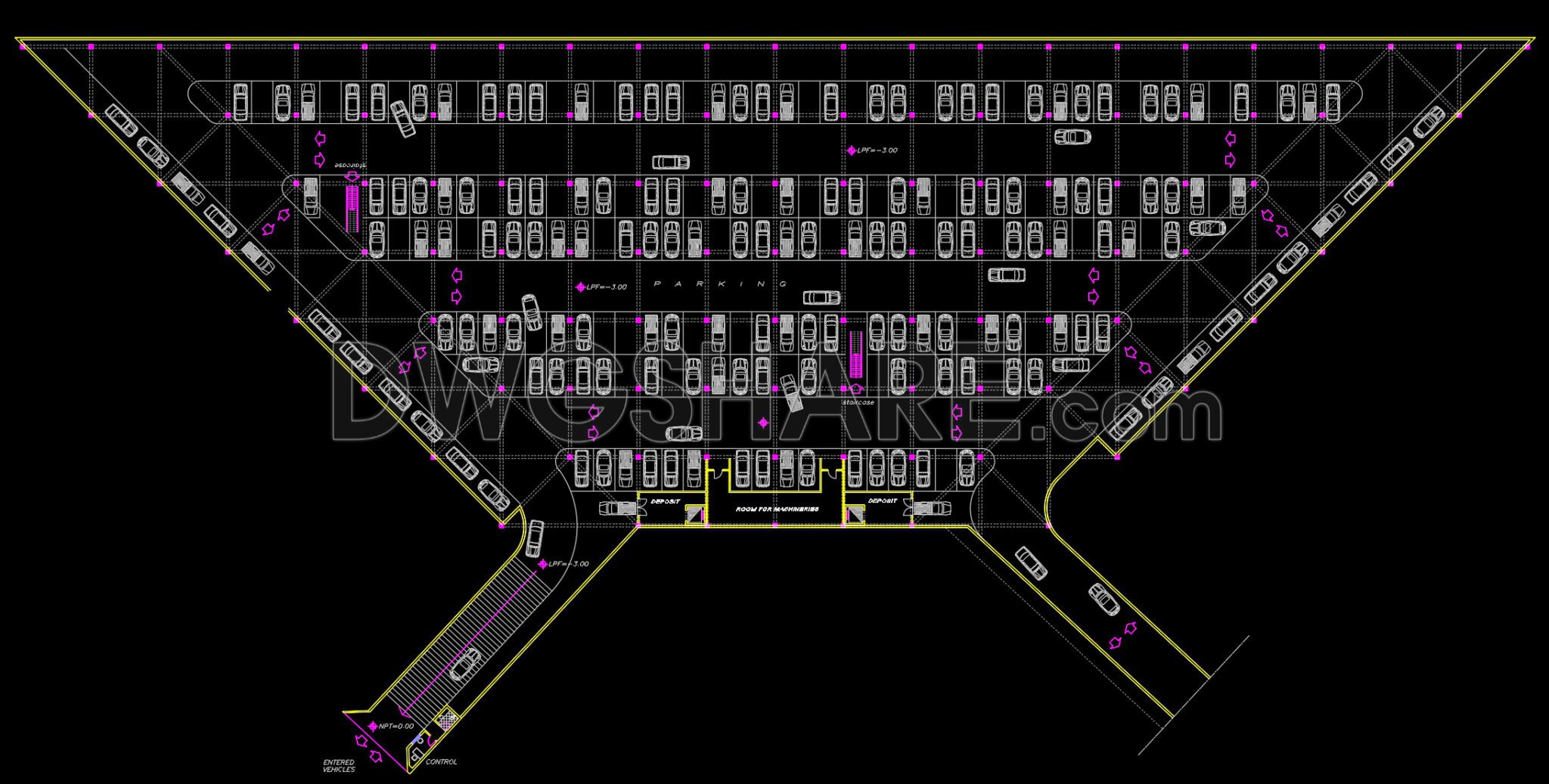 2. Autocad Drawing Of Parking For Free Download