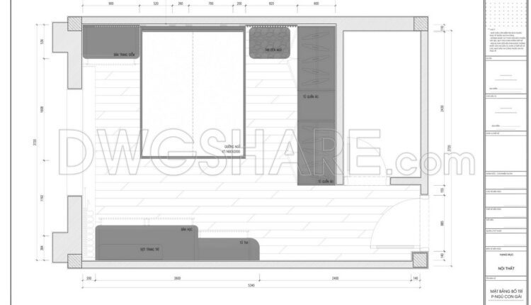 39.Detailed Drawings Of Bedroom In Autocad File - Free Cad Blocks ...