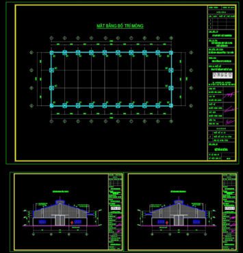 43.Autocad Drawing Of Factory Plan, Elevation and Sections Details For ...