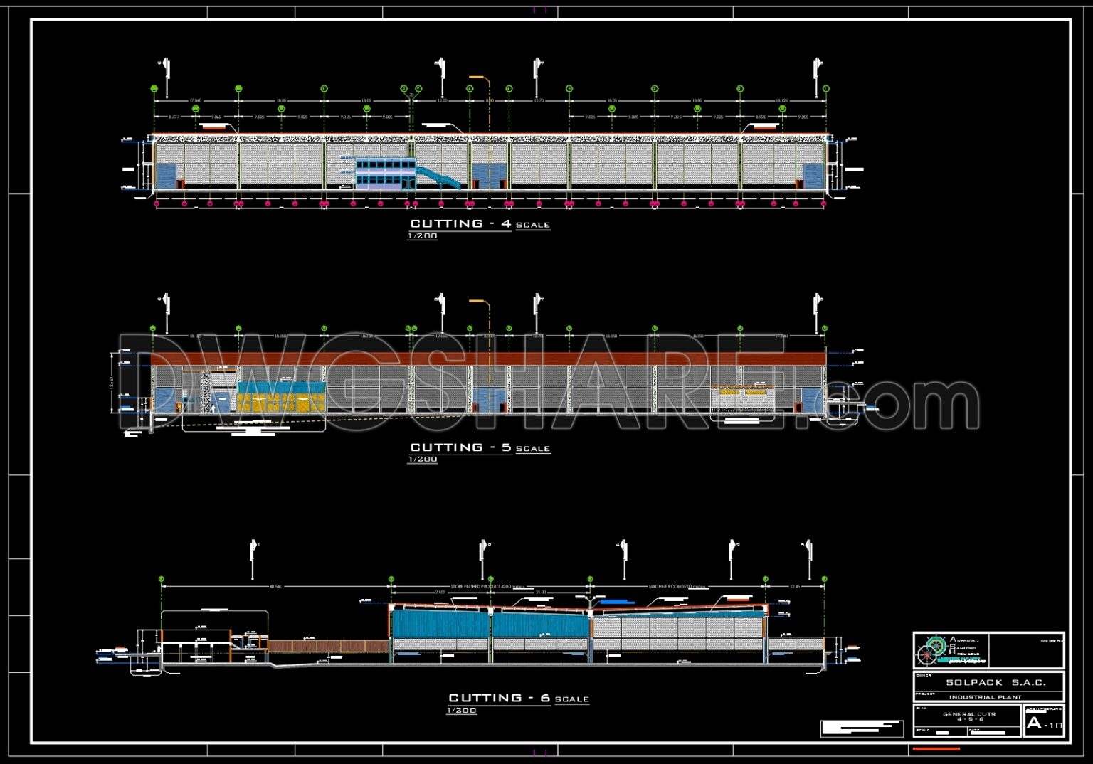 45.Autocad Drawings Of Complete Industrial Plant Project Plans For Download