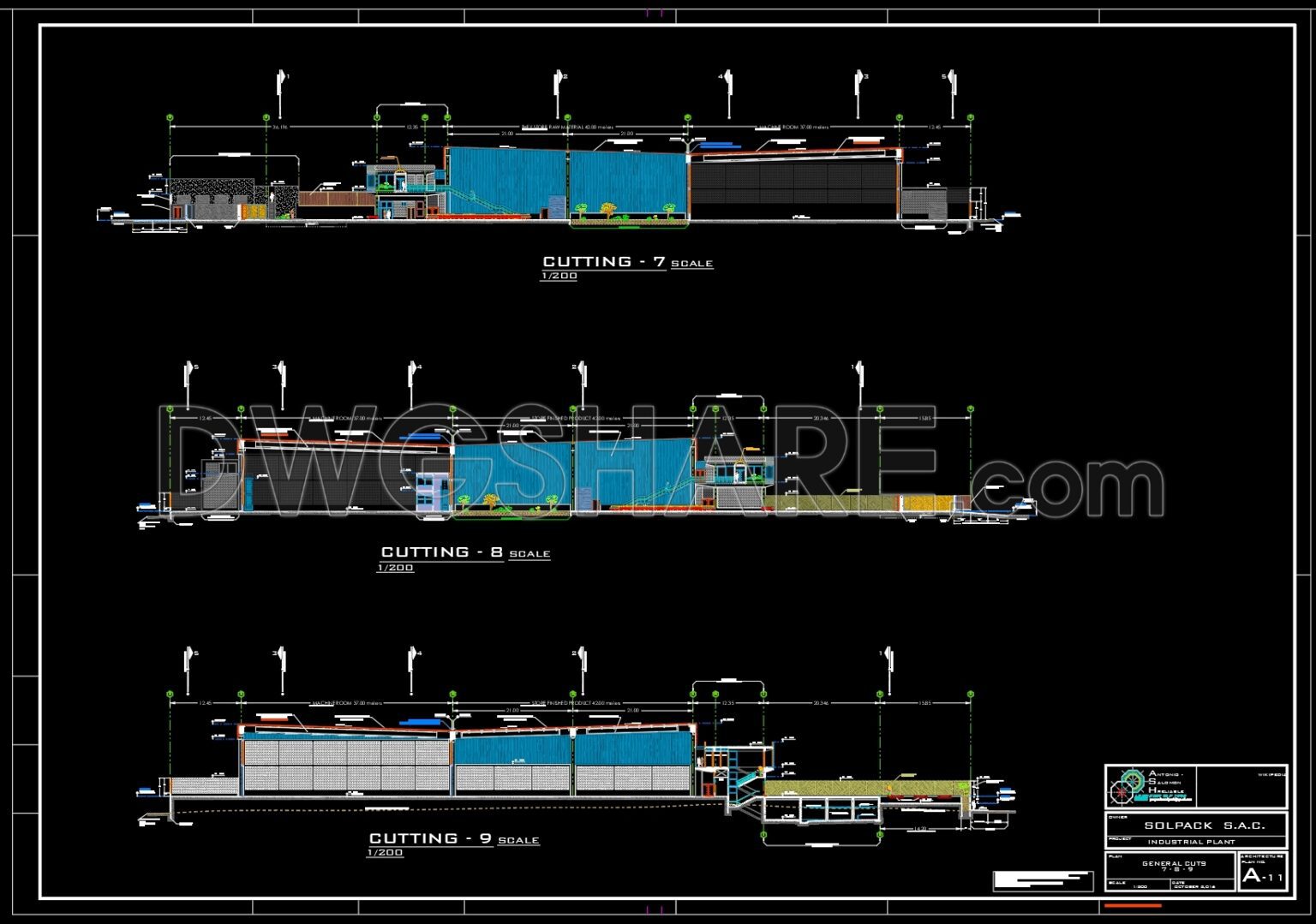 45.Autocad Drawings Of Complete Industrial Plant Project Plans For Download