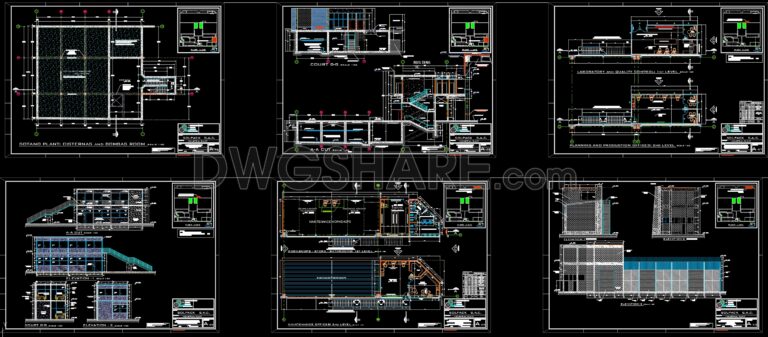 45.Autocad Drawings Of Complete Industrial Plant Project Plans For Download