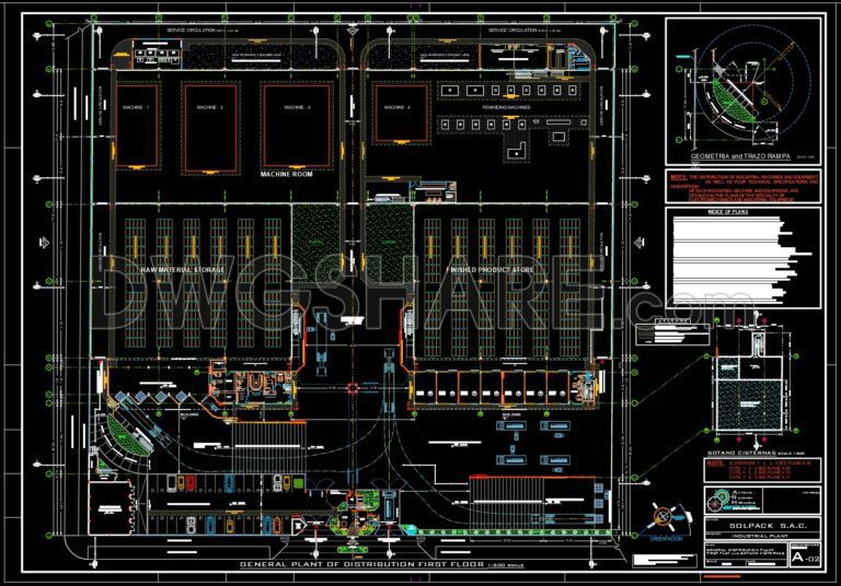 45.Autocad Drawings Of Complete Industrial Plant Project Plans For Download