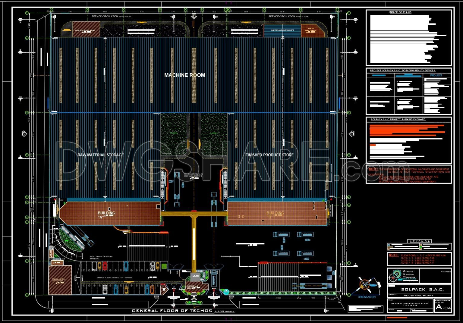 45.Autocad Drawings Of Complete Industrial Plant Project Plans For Download
