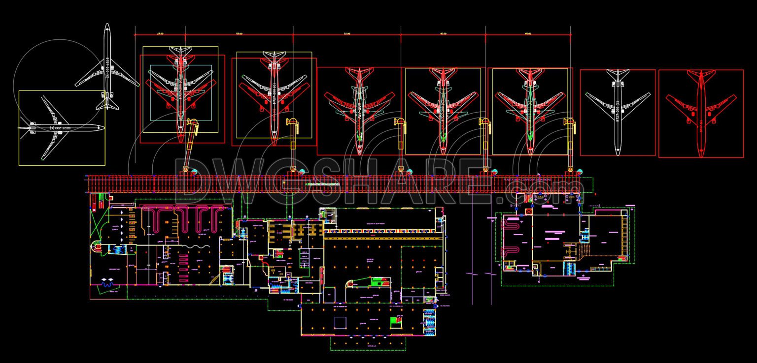 66.Free Download Of Airport Design Autocad Drawing DWG