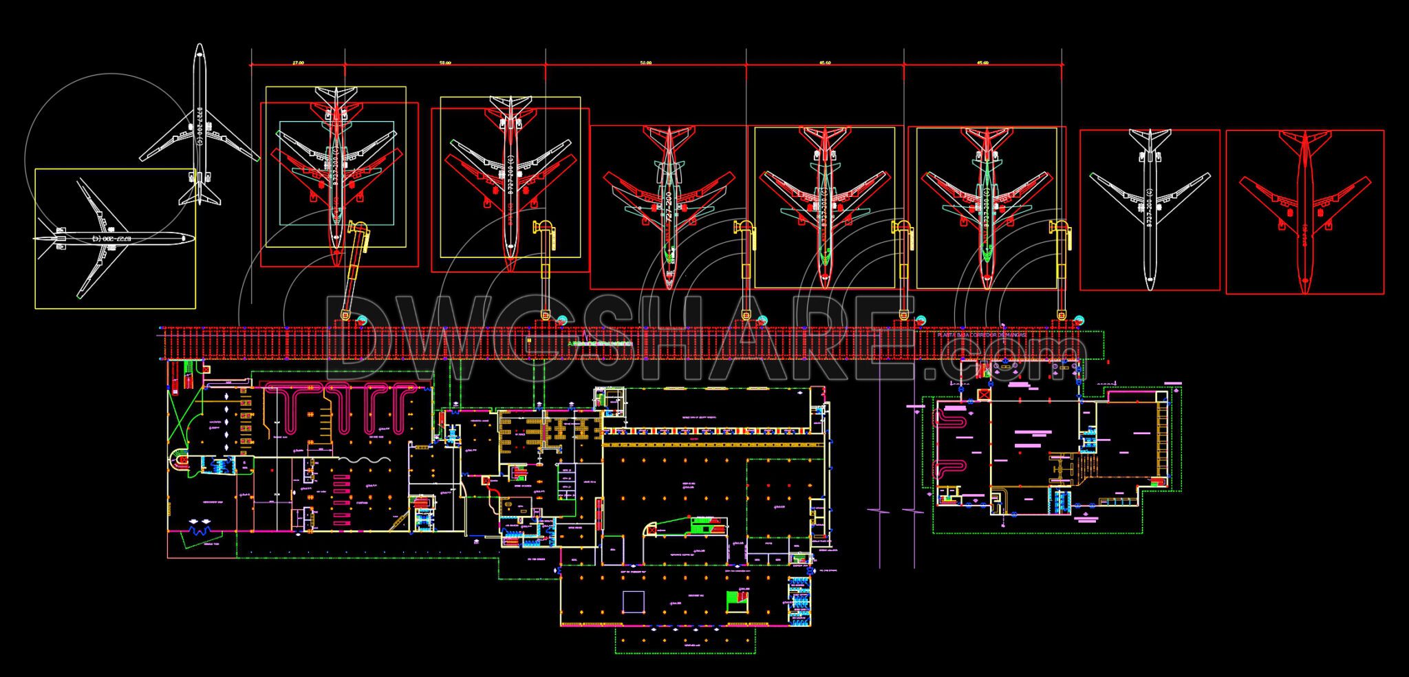 66.Free Download Of Airport Design Autocad Drawing DWG
