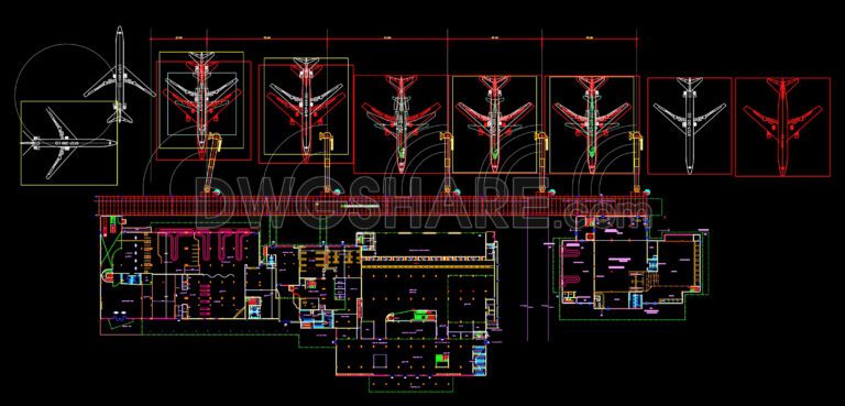 66.Free Download Of Airport Design Autocad Drawing DWG