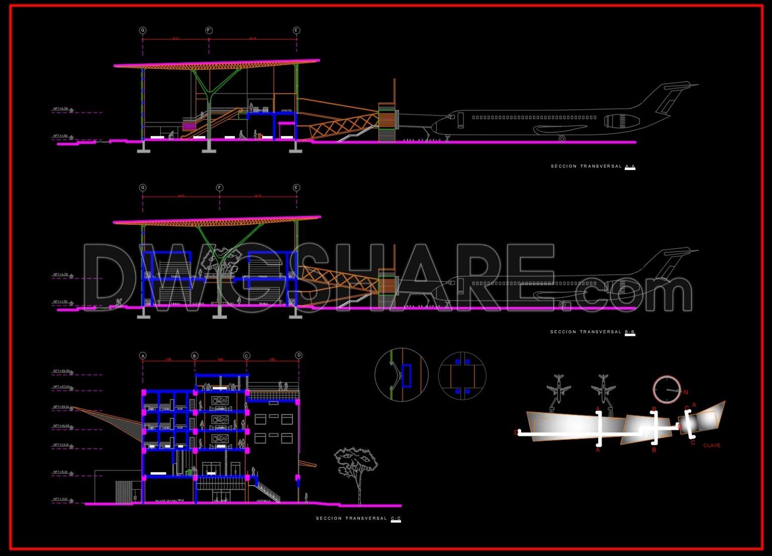 68.Autocad Drawings Of Airport Design For Download