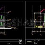 Autocad Drawing Of 2-Story Modern Villa 11.4m x13m For Download - Free Cad Blocks, download DWG ...