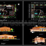 Autocad Drawings Of 1-Story Restaurant Plans, Elevations And Sections ...