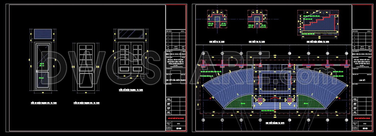 Autocad Drawings Of 2-Story Hospital A Complete Project 23×54m For Download