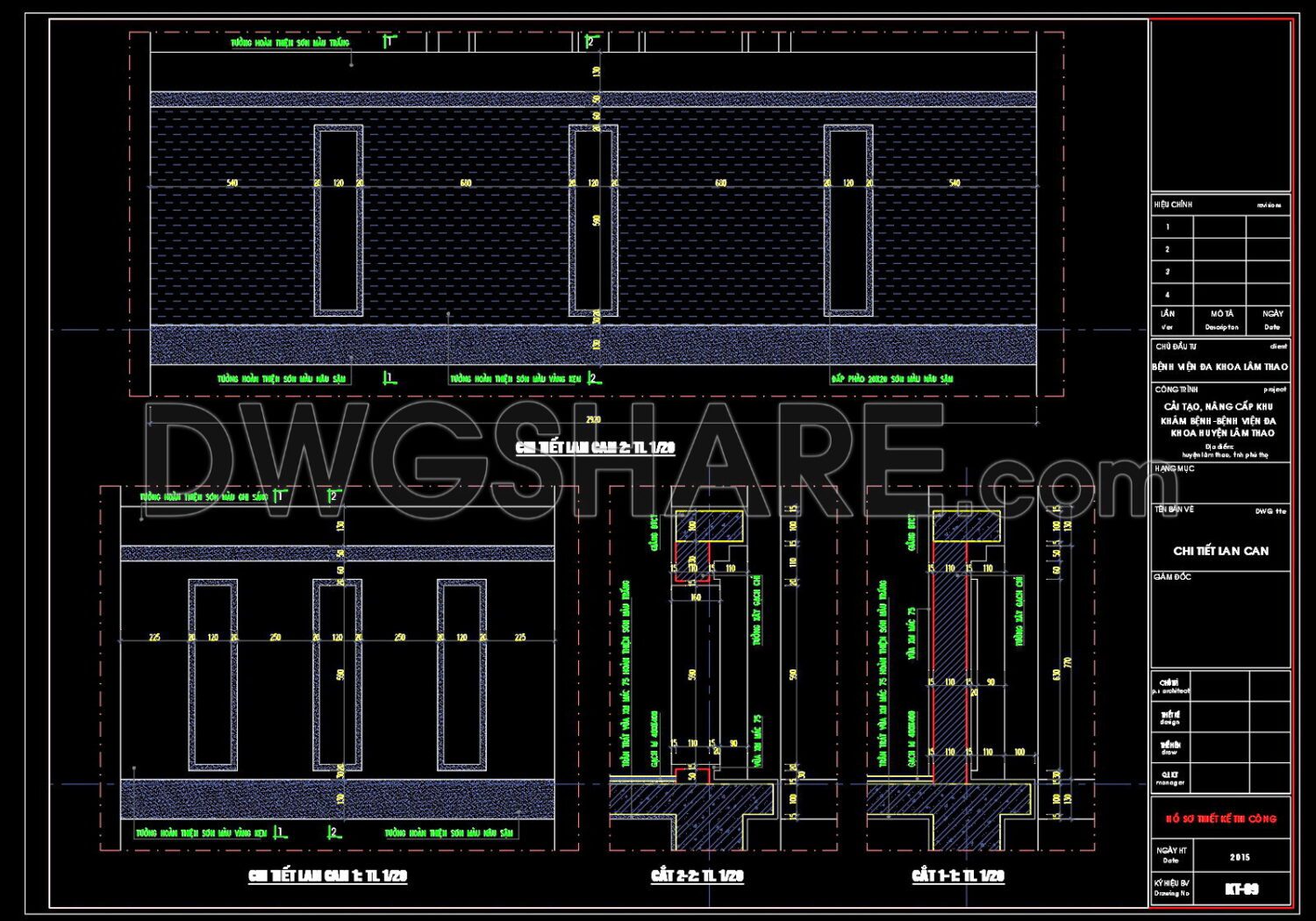 Autocad Drawings Of 2-Story Hospital A Complete Project 23×54m For Download