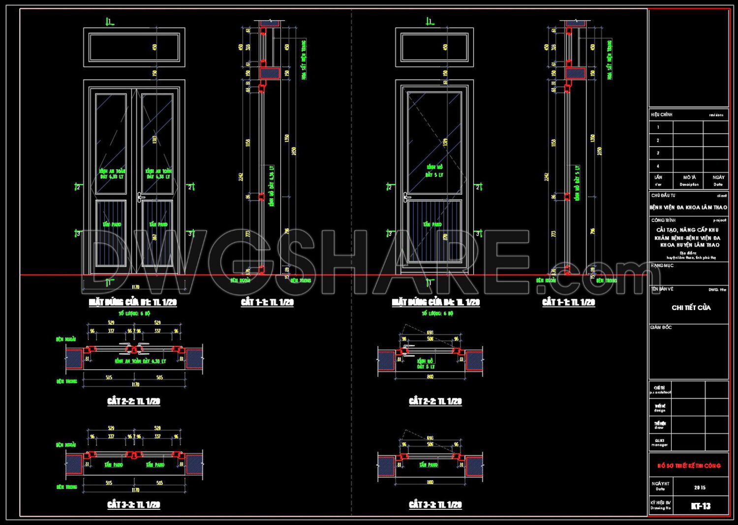 Autocad Drawings Of 2-Story Hospital A Complete Project 23×54m For Download