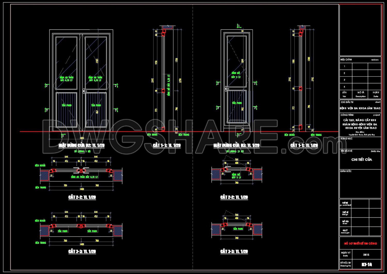 Autocad Drawings Of 2-Story Hospital A Complete Project 23×54m For Download