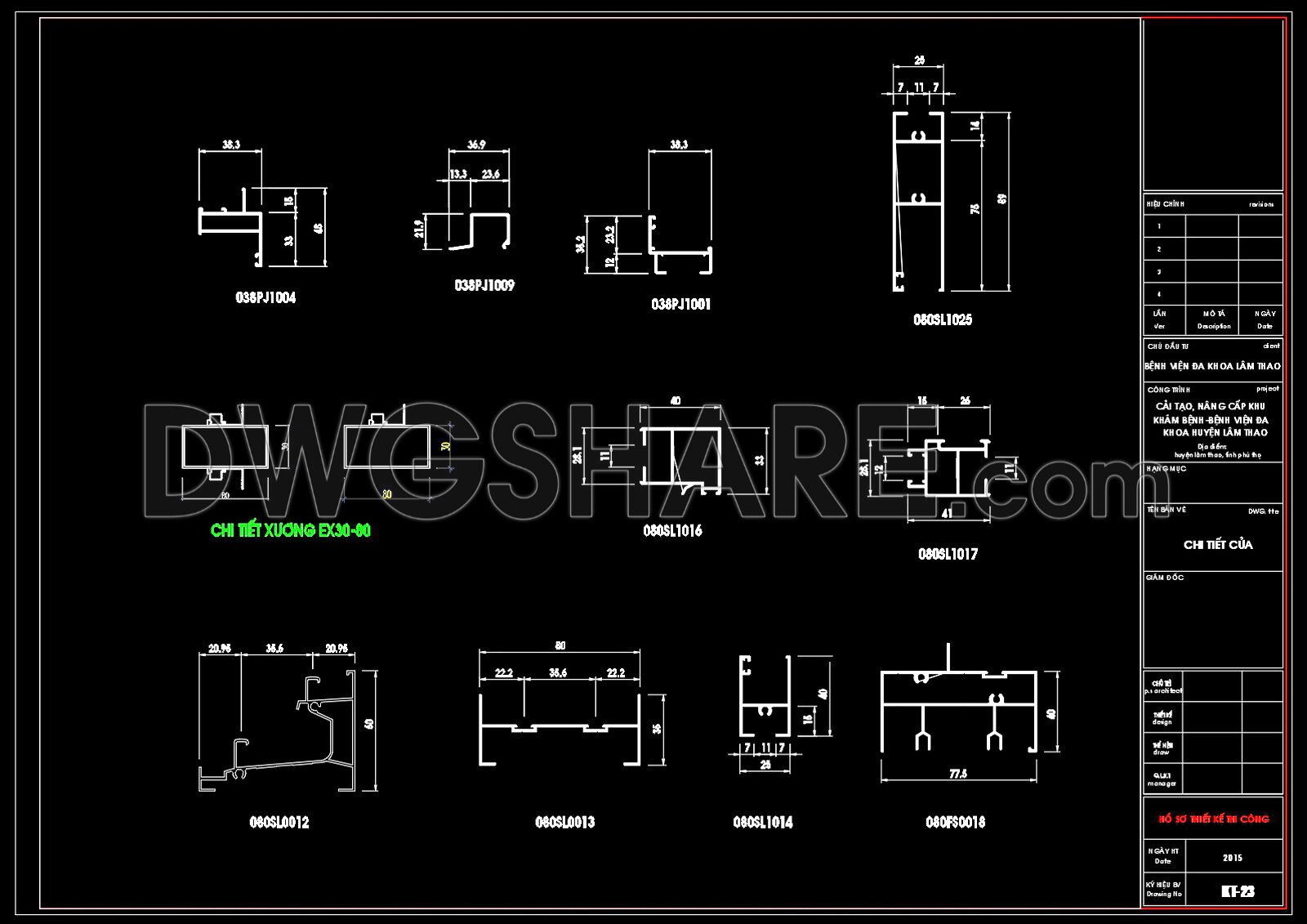Autocad Drawings Of 2-Story Hospital A Complete Project 23×54m For ...