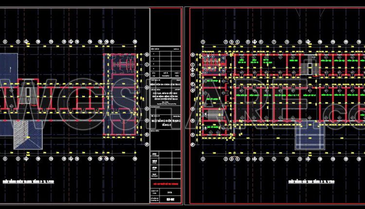 Autocad Drawings Of 2-Story Hospital A Complete Project 23×54m For ...