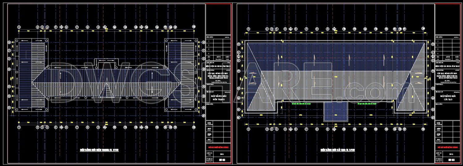 Autocad Drawings Of 2-Story Hospital A Complete Project 23×54m For Download