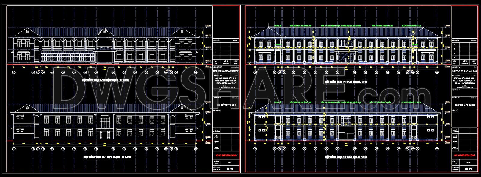 Autocad Drawings Of 2-Story Hospital A Complete Project 23×54m For ...