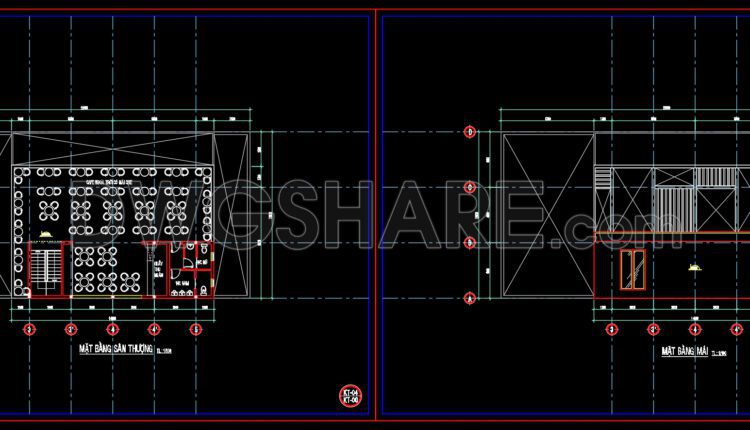 Autocad Drawings Of 4-Story Coffee Shop Plans, Elevations And Sections ...