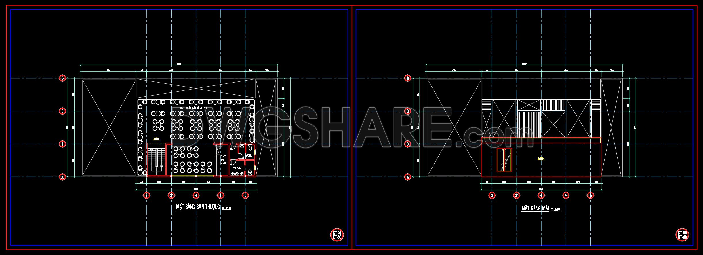 Autocad Drawings Of 4-Story Coffee Shop Plans, Elevations And Sections ...